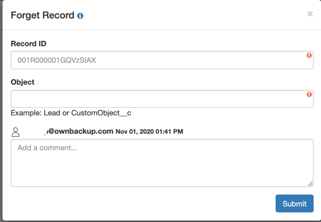 GDPR for Salesforce Subject Requests | OwnBackup Portal | OwnBackup
