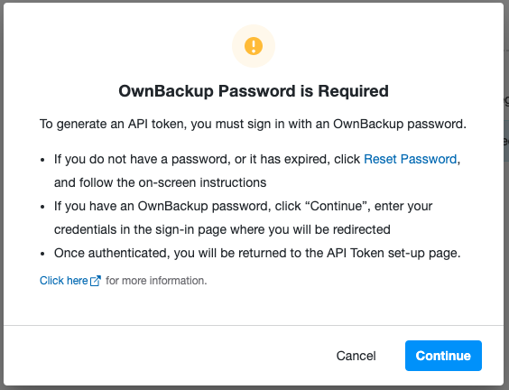 Managing An Api Token For Your Ownbackup Account Ownbackup Portal Ownbackup