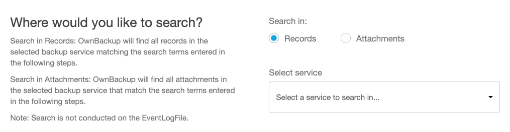 Using the Find Tool to Search for Records and Attachments | OwnBackup Portal | OwnBackup