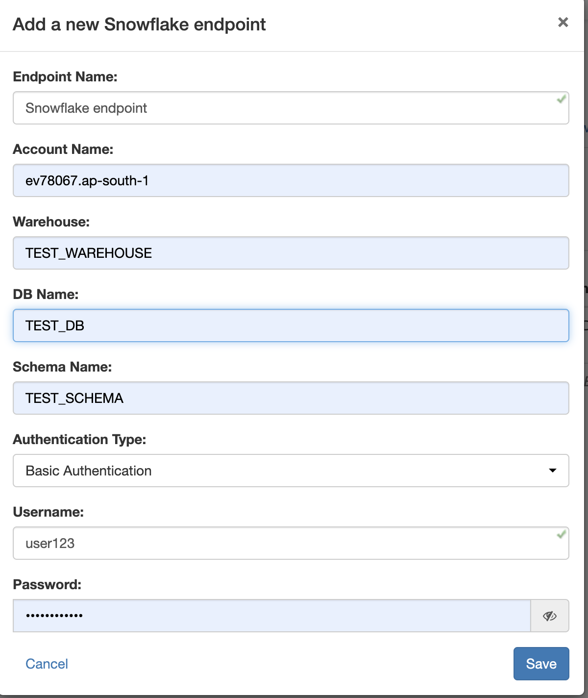 Create a New Snowflake Data Warehouse Endpoint in OwnBackup | OwnBackup Portal | OwnBackup