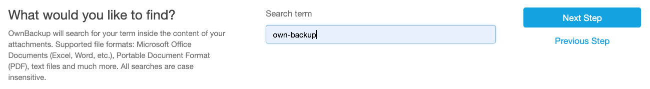 Using the Find Tool to Search for Records and Attachments | OwnBackup Portal | OwnBackup