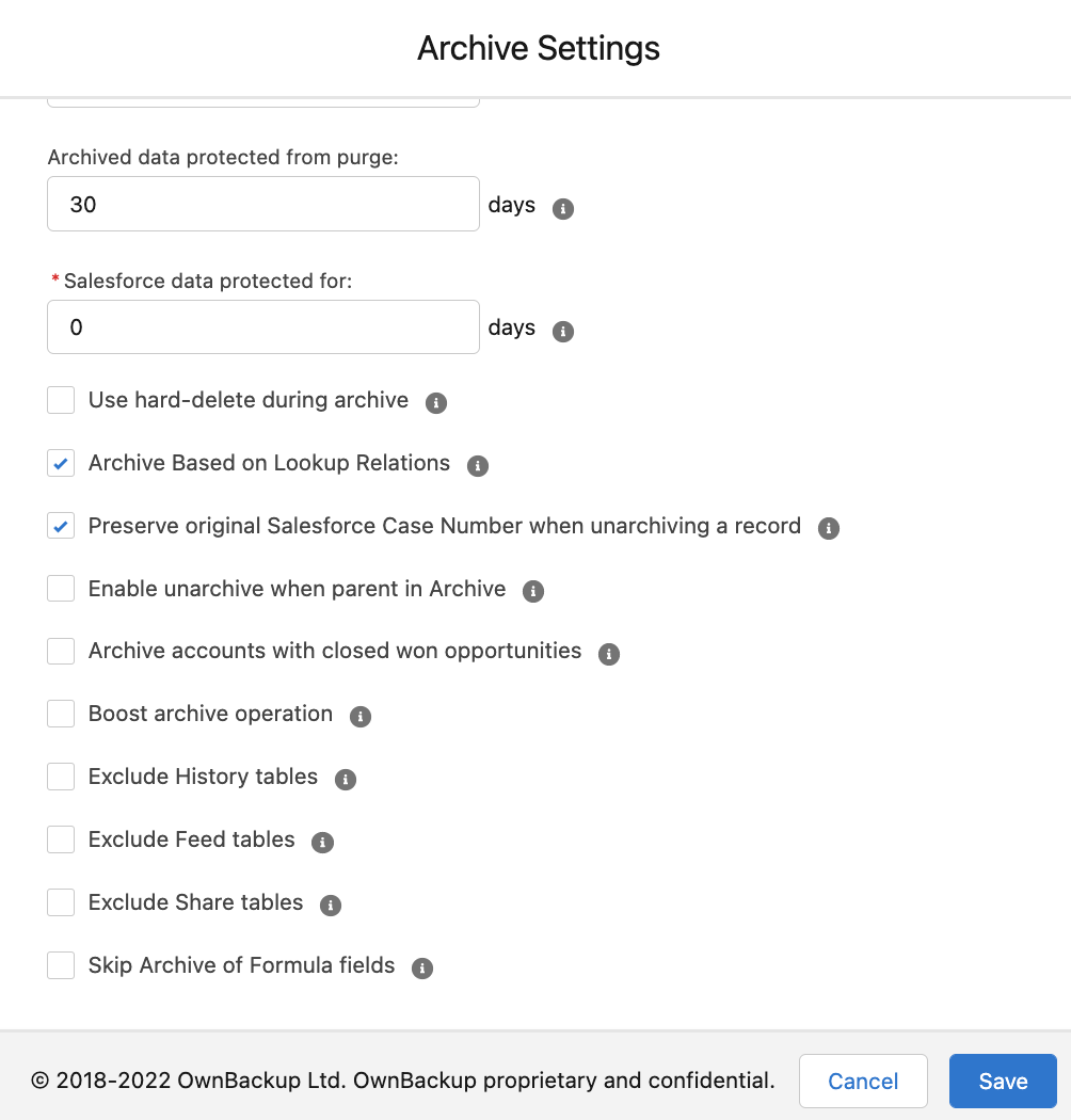 When unarchiving a case in Salesforce, can OwnBackup preserve the original case number ...